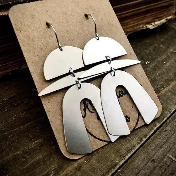 Geometric Earrings - Etsy