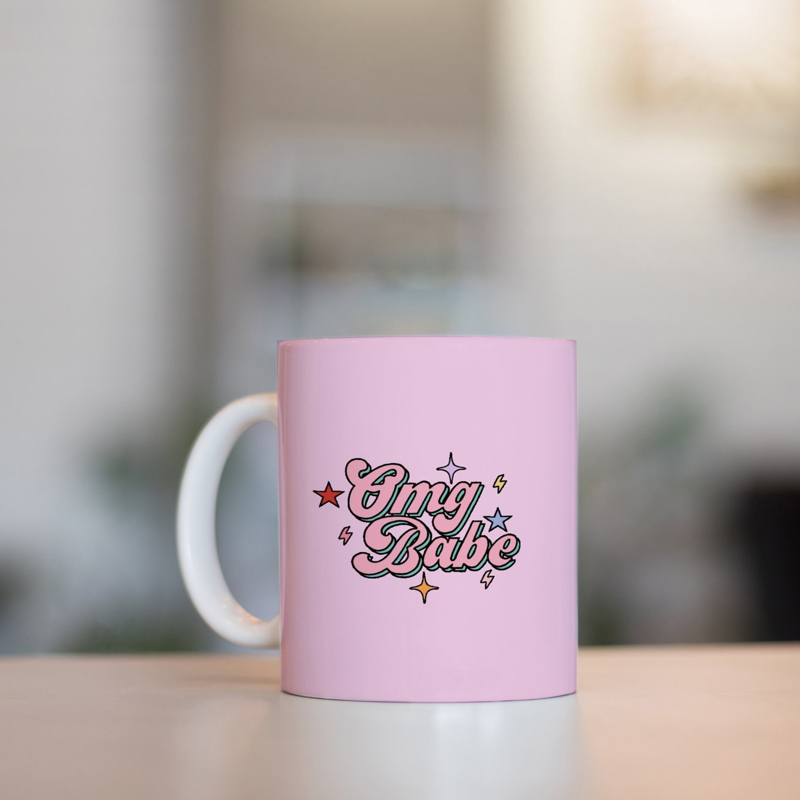Omg Babe Funny Mug Girly Humor Coffee Cup Tea Mug Girl Slang - Etsy