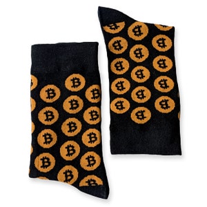 Bitcoin Cryptocurrency Socks - Crypto Currency Novelty Unisex Crew Fit ...