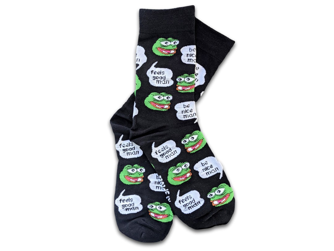 Pepe the Frog Meme Socks | Rare Pepe Crypto Gifts | Novelty Socks ...