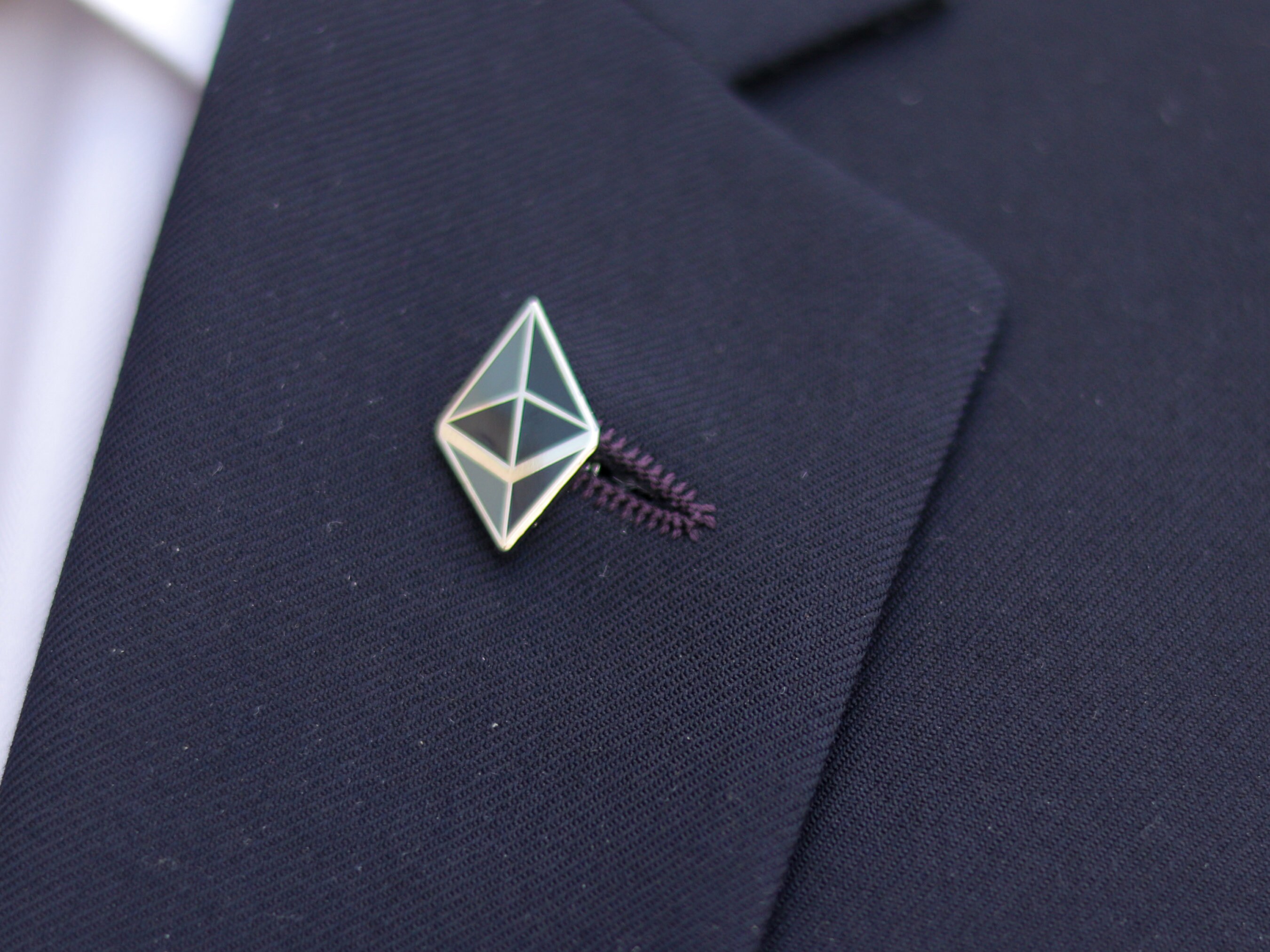Ethereum Pin Crypto silver Cryptocurrency Groom Pin Badge Groomsmen ...