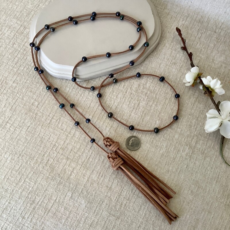 Leather Lariat - Etsy