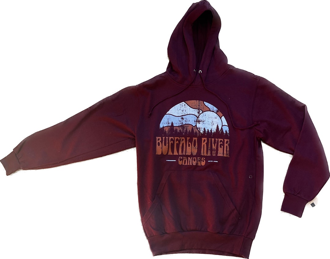 Buffalo River Canoes Forest Scene Hoodie - Etsy