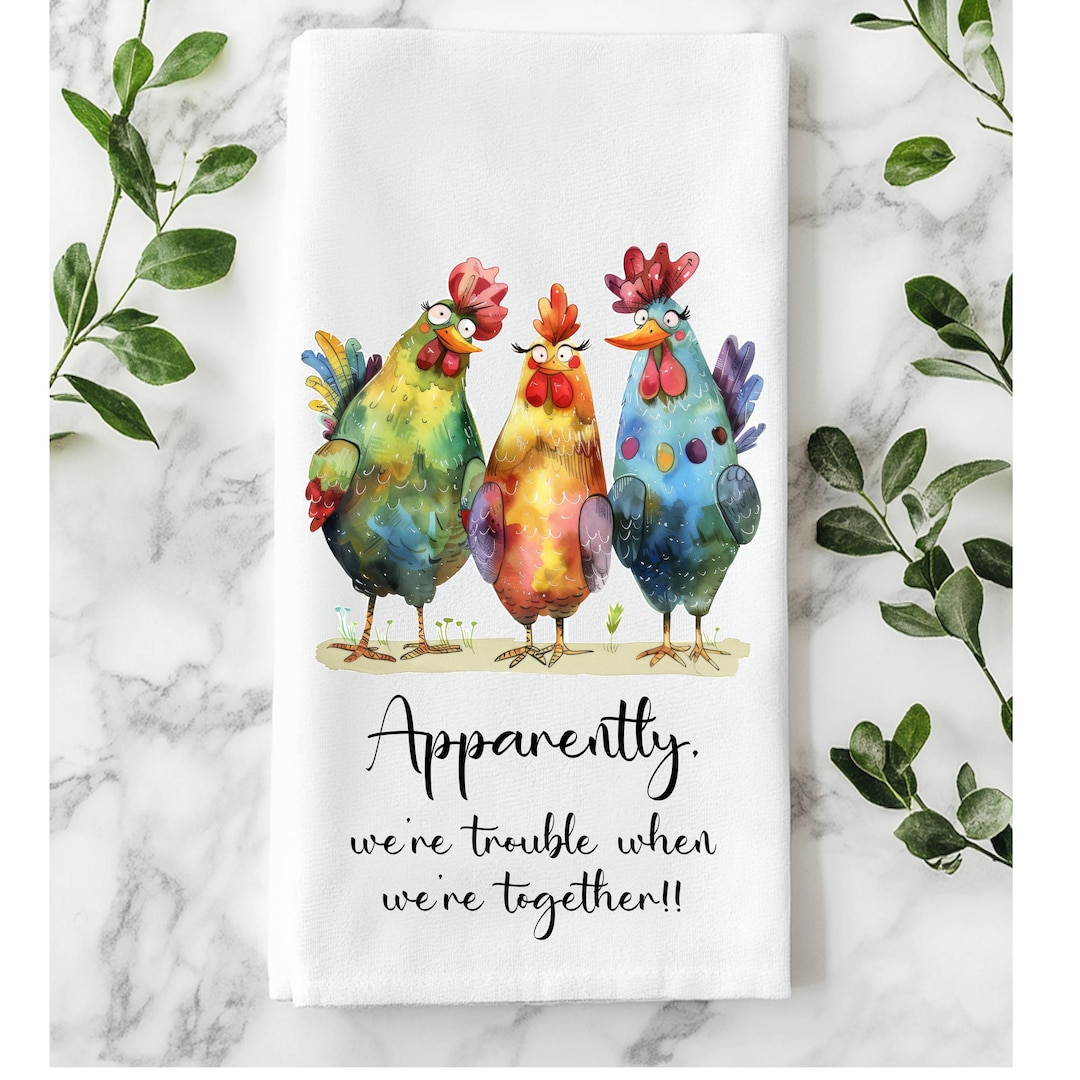 Cheeky Chicken-inspired Dish Towel for Kitchen Fun, Girlfriend Gift ...