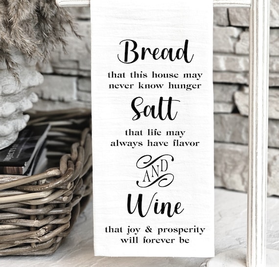 House Blessing With Bread Salt Bread Salt Wine, Blessing For The Home