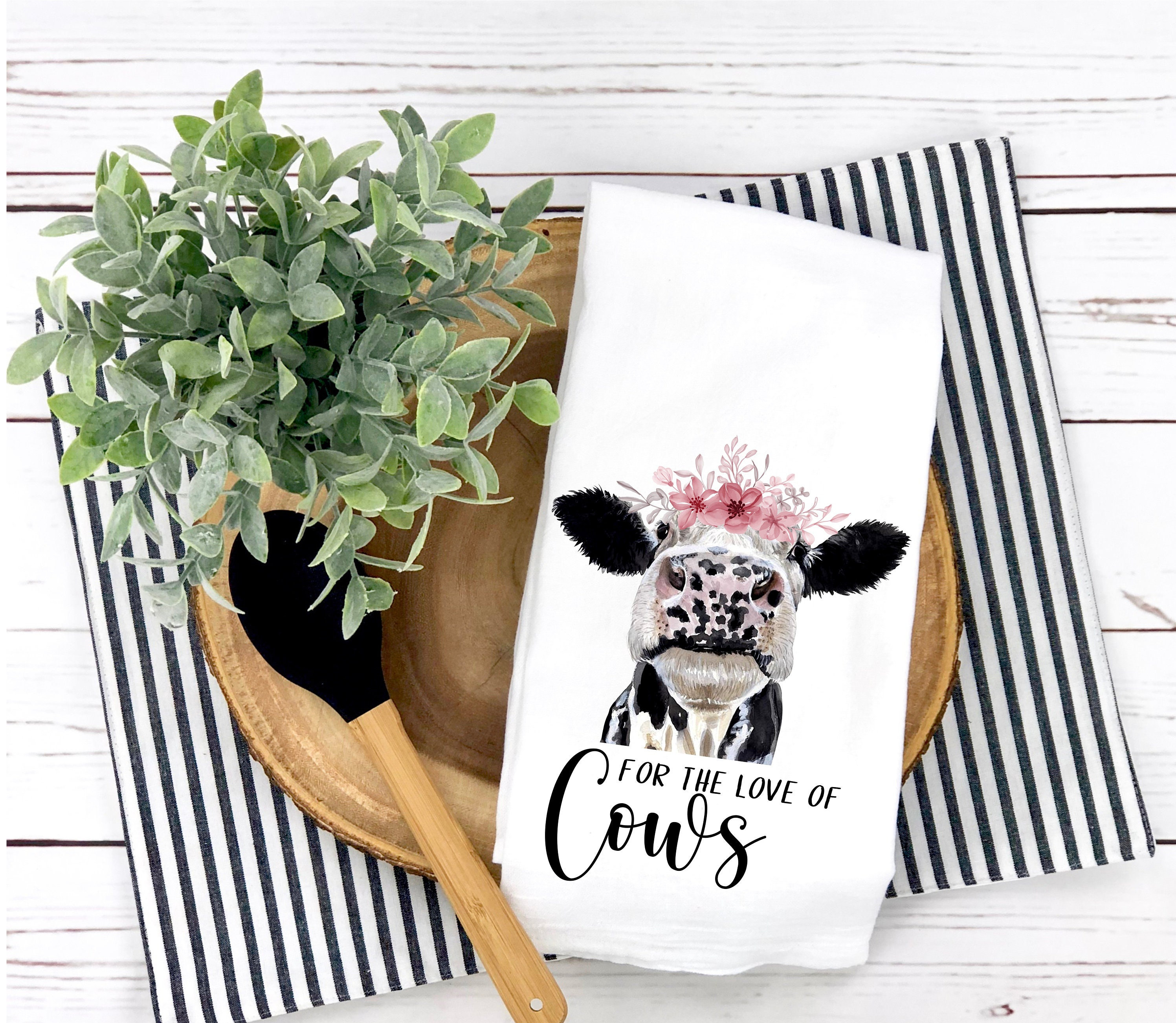 Cow Tea Towel Girl Who Loves Cows Tea Towel Funny Tea Towel - Etsy
