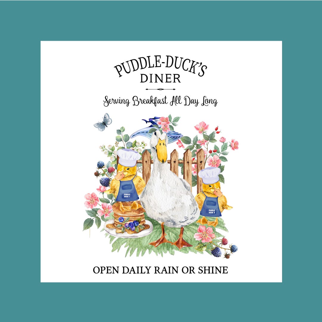 Cheerful Spring Duck Dish Towel for a Spring Kitchen Update, Floral ...