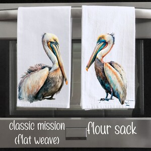 Pelican Set Tea Towels, Island Life Decor, Water Foul Kitchen Towels ...