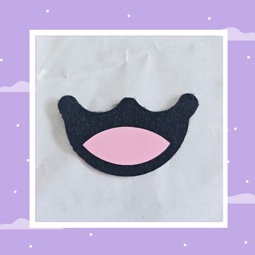 Kawaii Smile Felt Mouth (pack of 6), Felt for Amigurumi, Felt Smirk ...