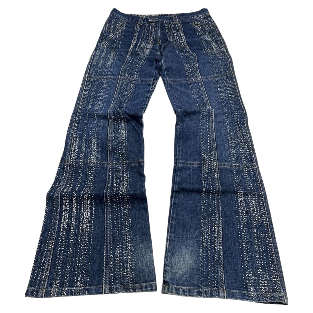 90s Flared Jeans Tornado Mart Eye Catching Sashiko Stitch / W29 - Etsy