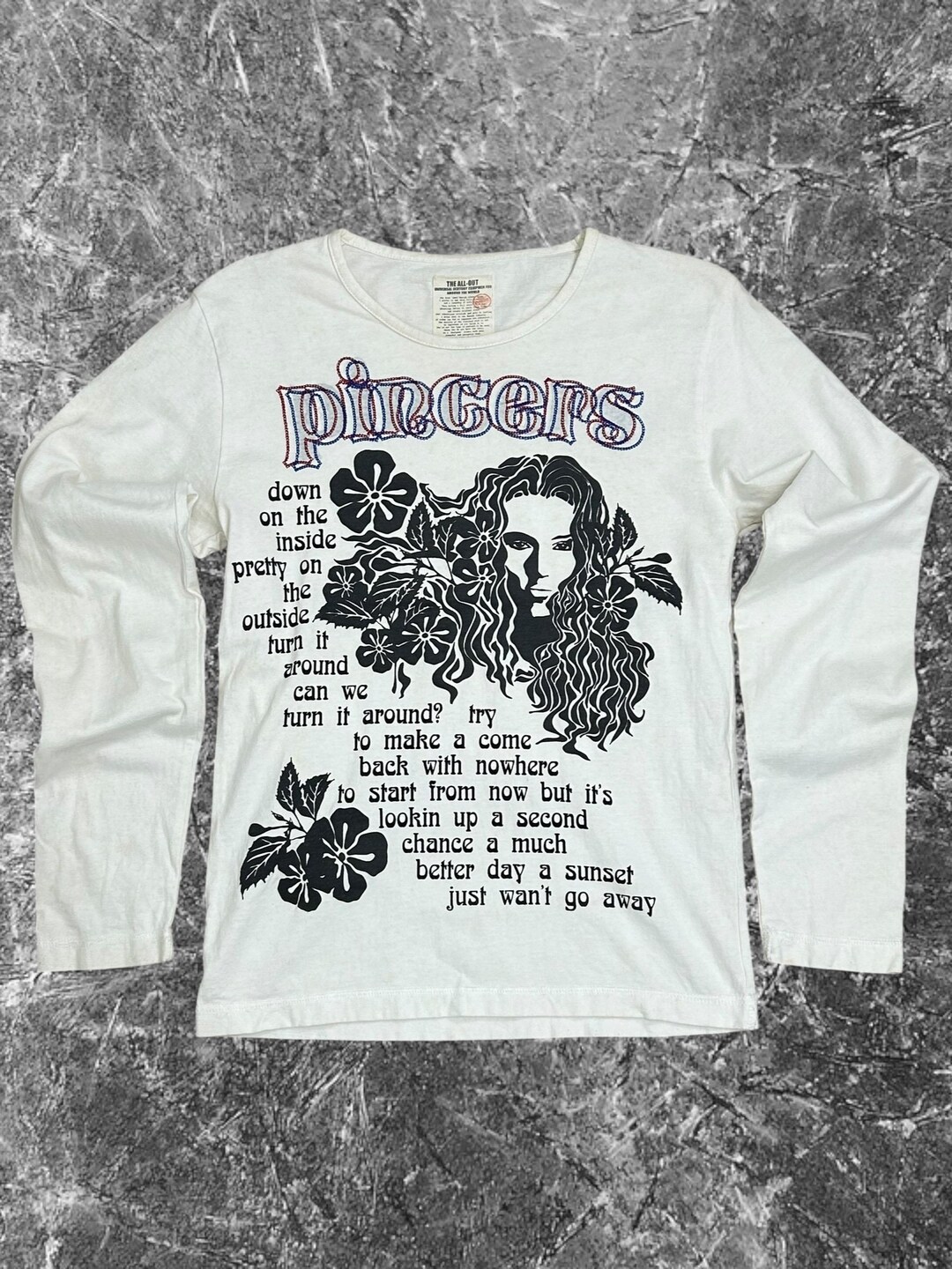 Y2k Embroidered Tshirt Design Graphic Ethnic Quotes / Size S - Etsy