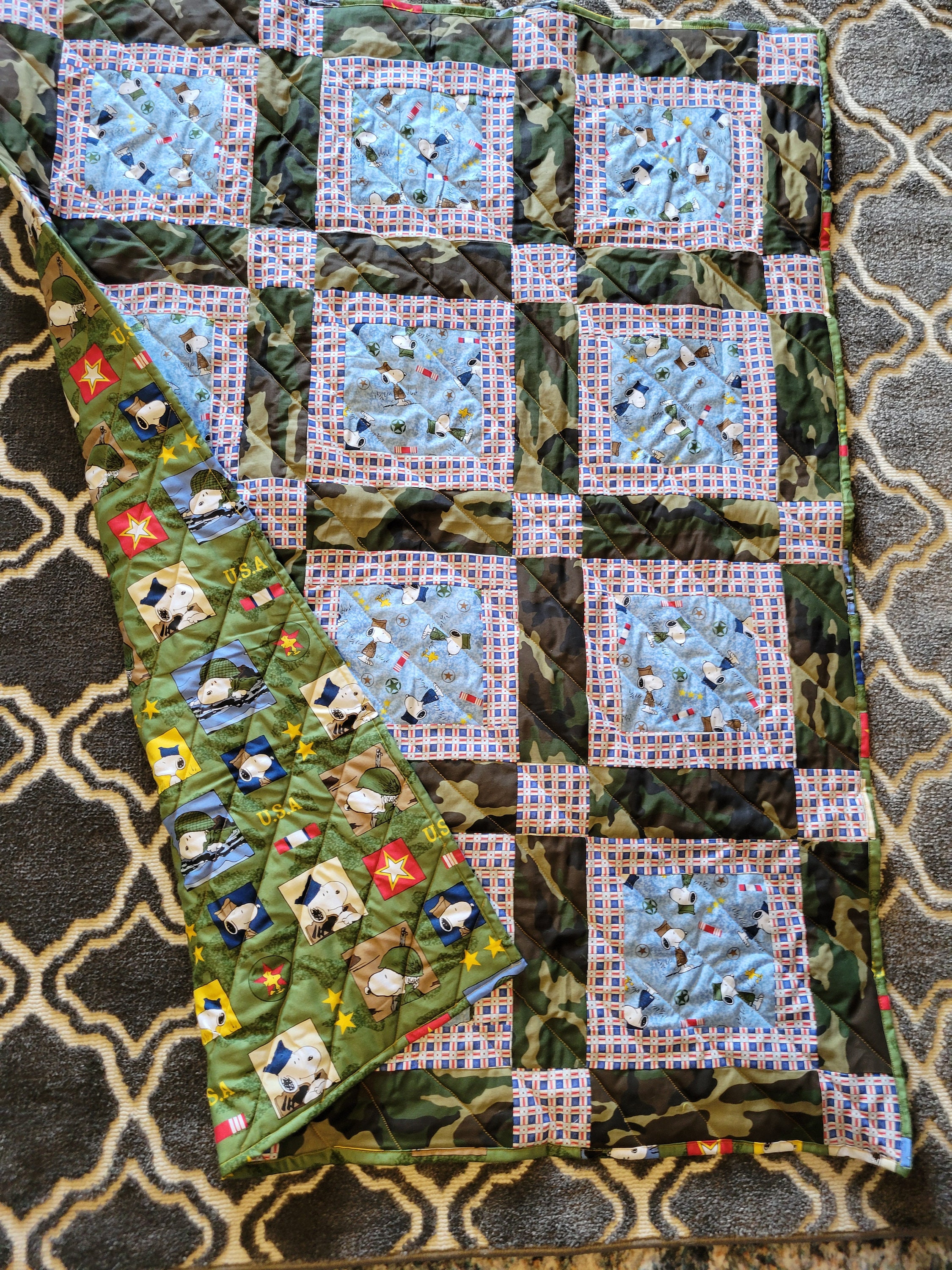 Snoopy Peanuts Military Armed Forces Baby Blanket - Etsy