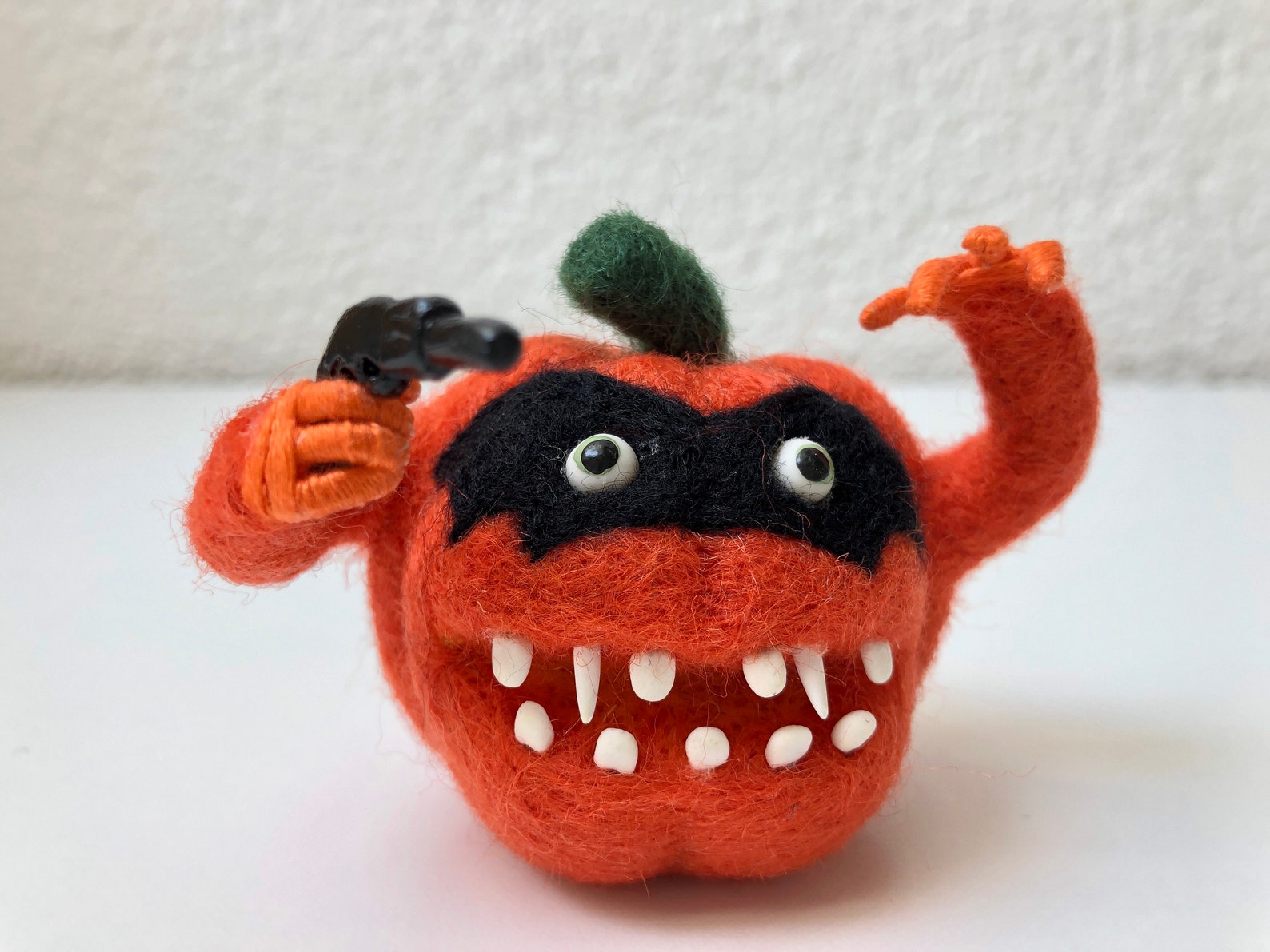 Needle Felted Gangster Pumpkin - Etsy