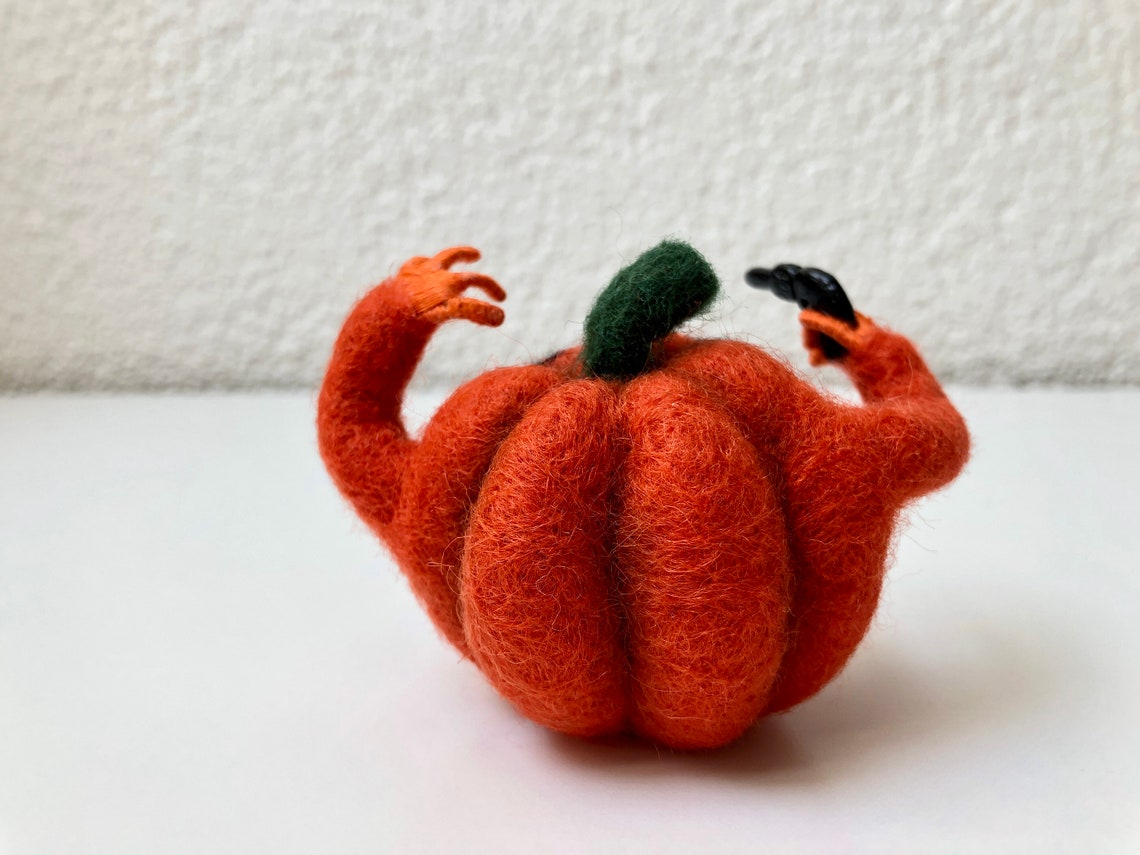 Needle Felted Gangster Pumpkin - Etsy