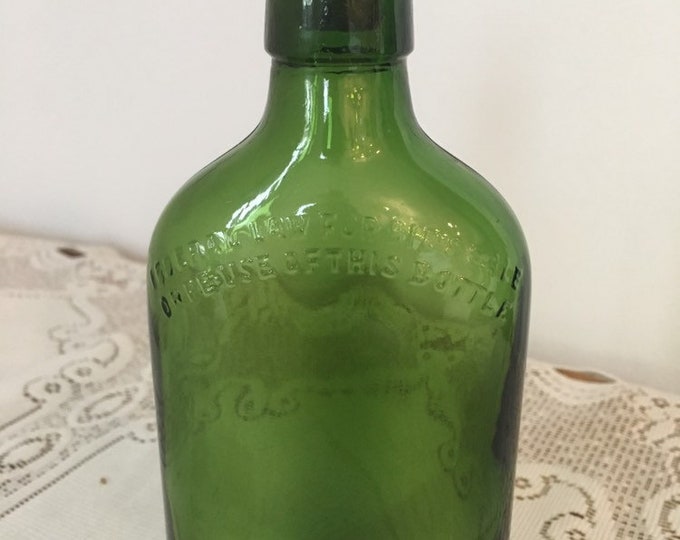 Vintage Berry Bros & Rudd Ltd Green Glass Bottle - Antique Glass - Old ...