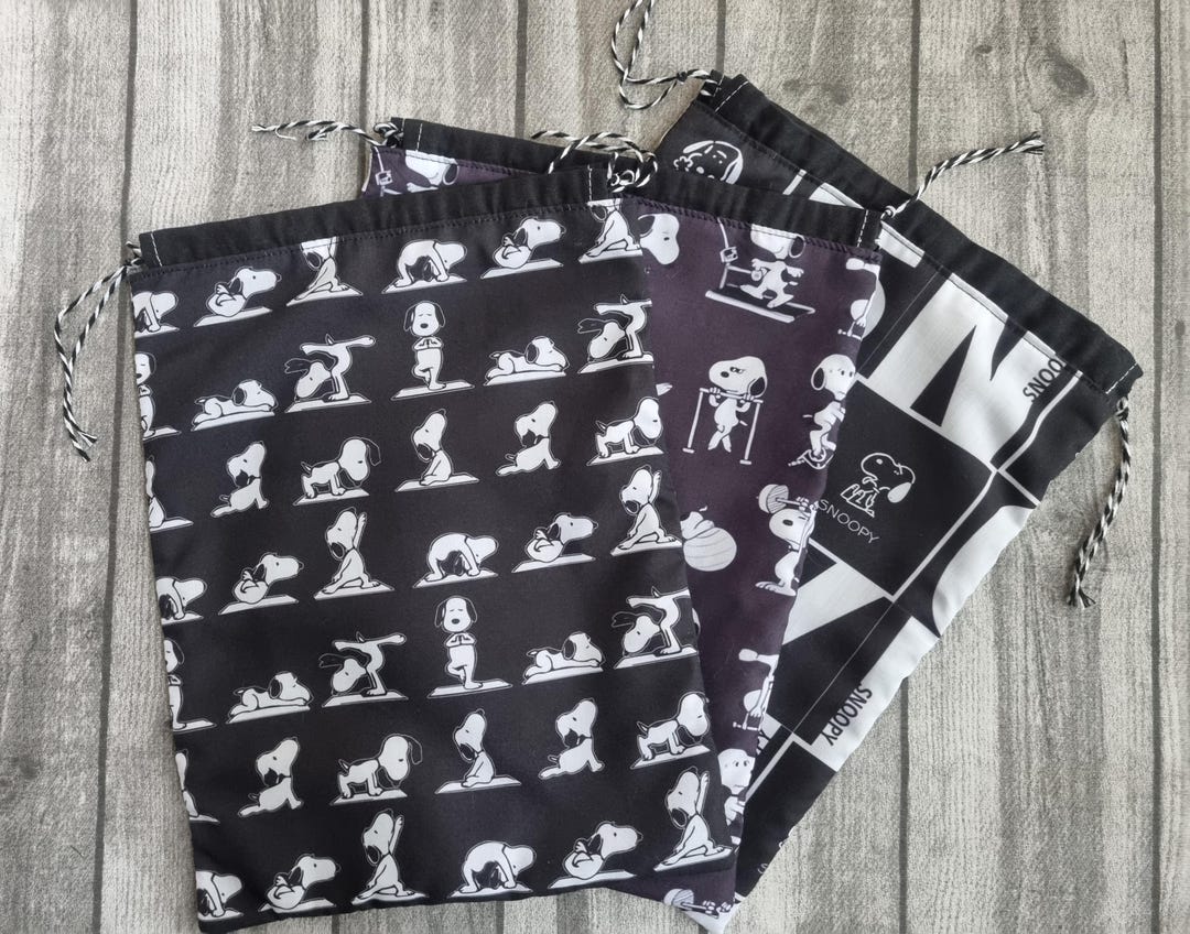 Gift Bag Snoopy Fabric Bag Sustainable Yoga Strength Training Christmas ...