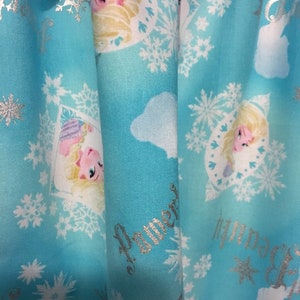 Blue Frozen Elsa Snowfall Curtains - Etsy