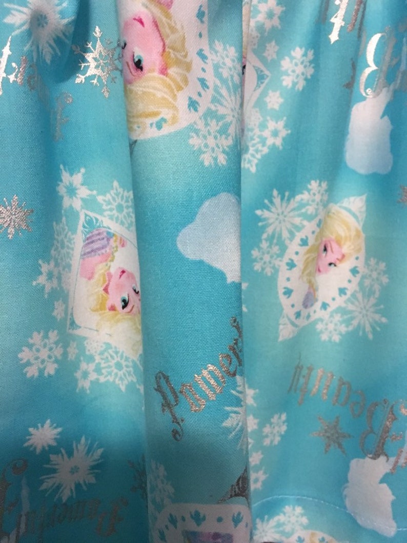 Blue Frozen Elsa Snowfall Curtains - Etsy