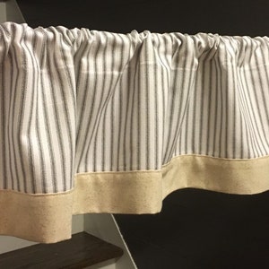 Ticking and Muslin Valance ONLY - Etsy