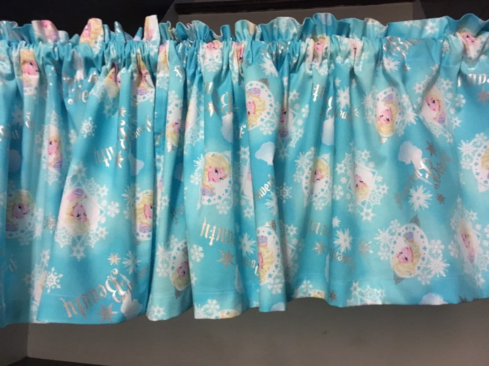 Blue Frozen Elsa Snowfall Curtains - Etsy