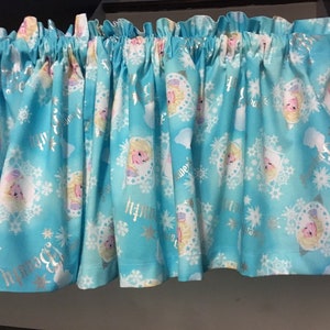 Blue Frozen Elsa Snowfall Curtains - Etsy