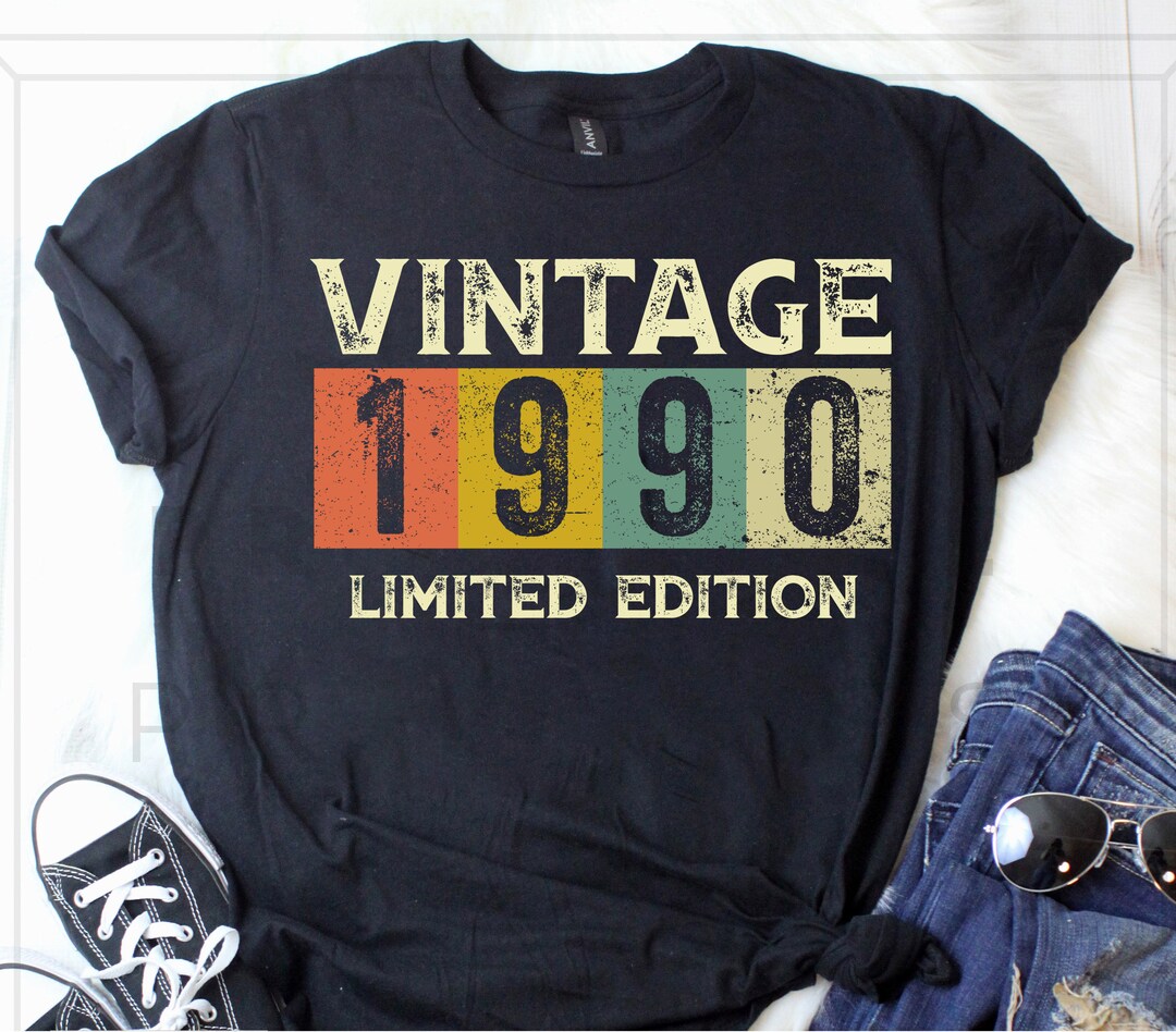 Vintage 1990 Limited Edition T-shirt Birthday Gift - Etsy