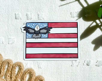 Magnetic American Flag Freedom Eagle USA Car Decal MAGNET 5 5 - Etsy