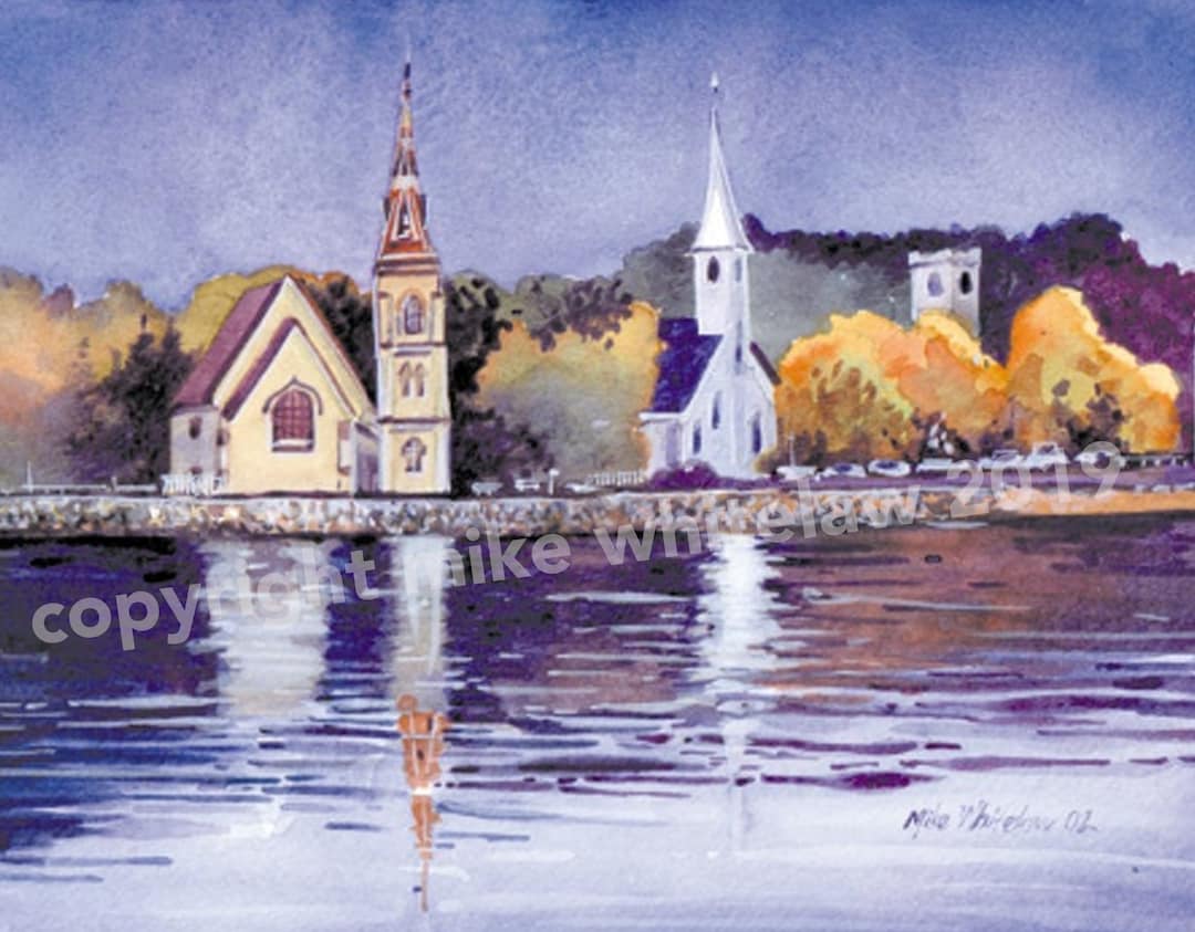 The Three Churches, Mahone Bay, Nova Scotia. - Etsy