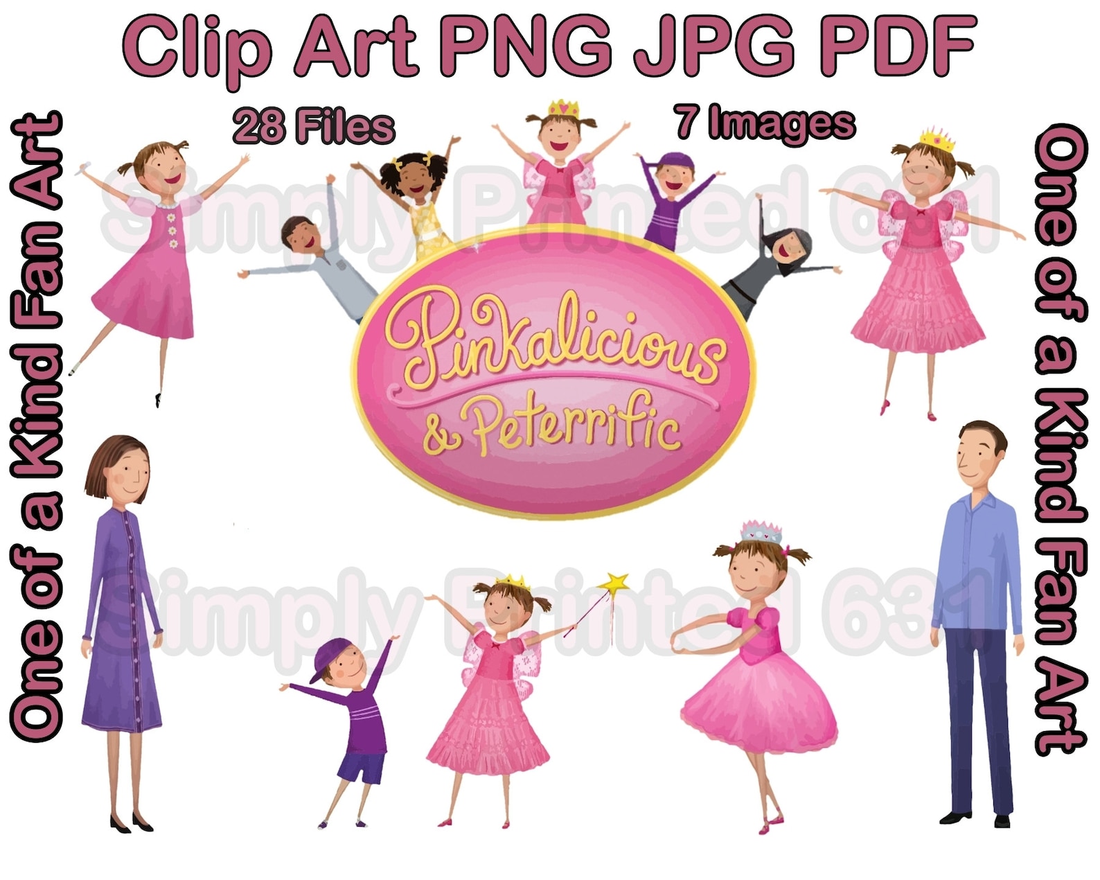 Printable Fan Art Pinkalicious Png Clip Art Pinkalicious Etsy