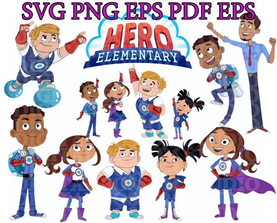 Fan Art HERO ELEMENTARY Bundle Hero Elementary Birthday | Etsy