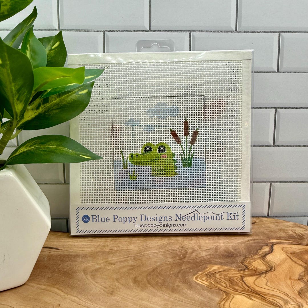Gator in the Marsh Needlepoint Kit - Etsy UK