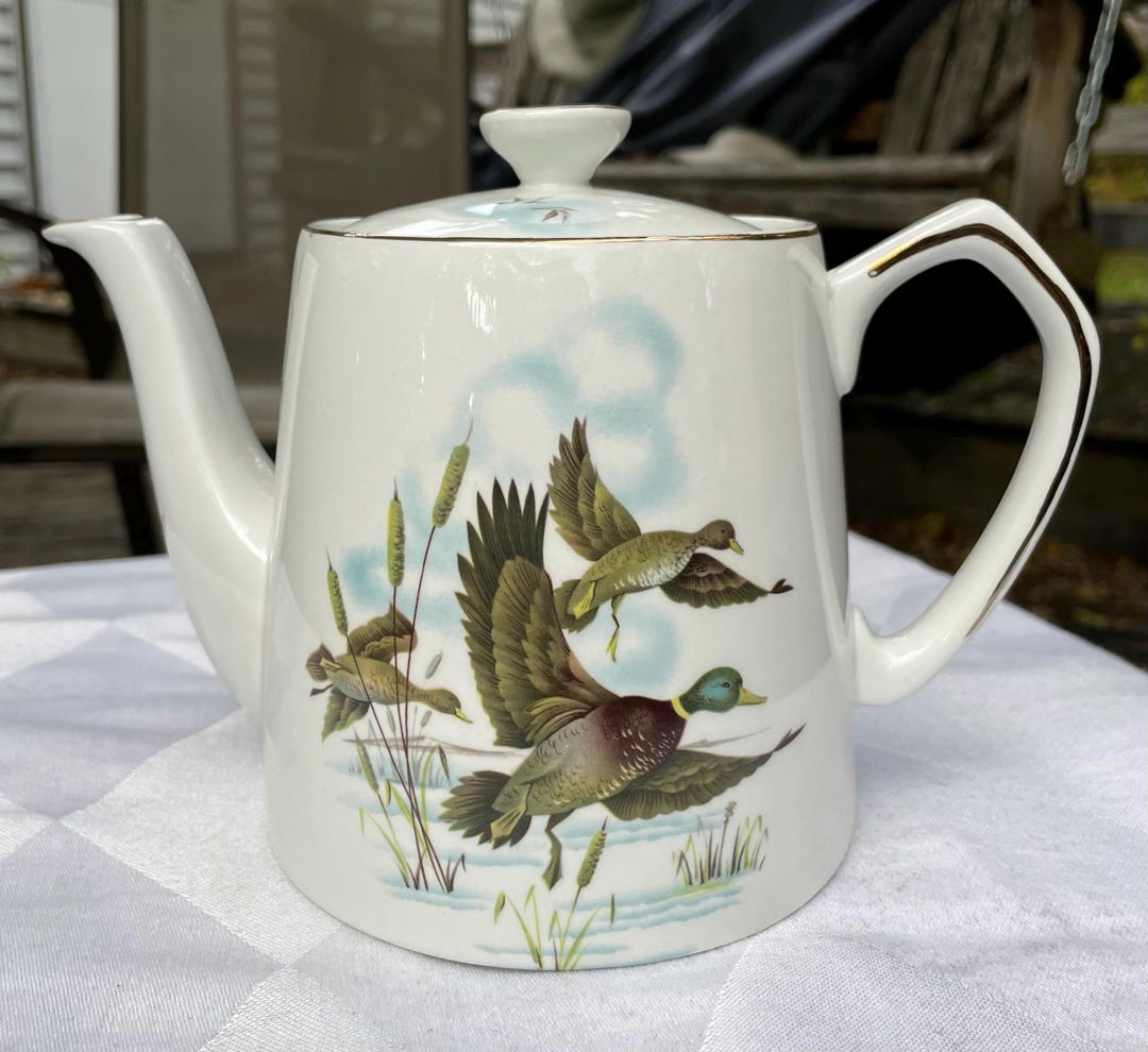 Teapot With Ducks, Vintage Alfred Meakin Glo-white, Game Birds ...