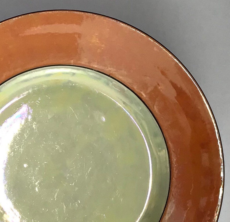 Set of Two Phoenix Lusterware Orange and Yellow Salad Plates - Etsy