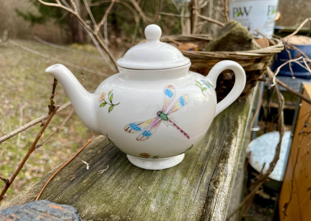 Small Dragonfly and Honeybee Teapot, 1.5 Cup, Nantucket Home - Etsy