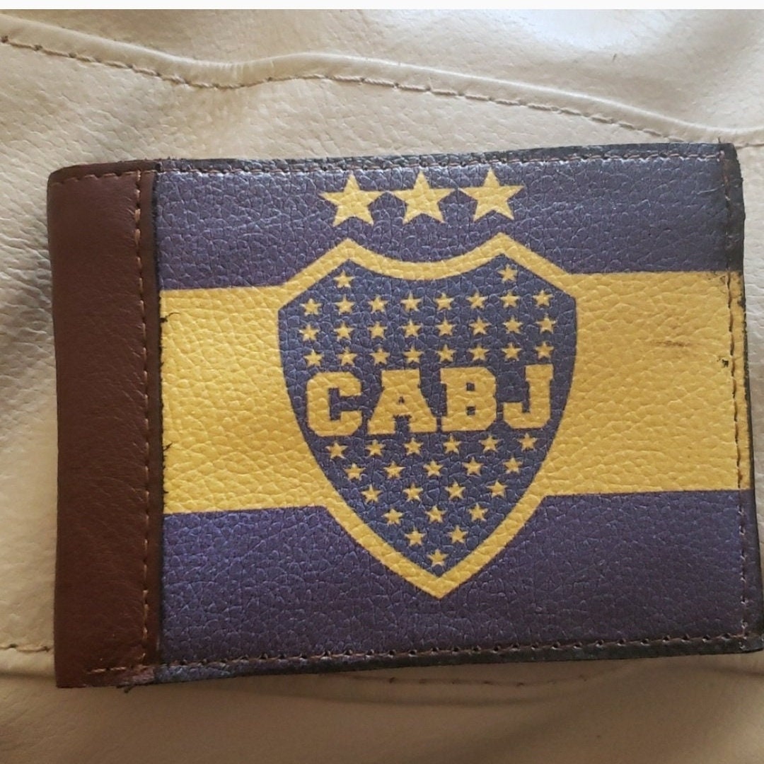 Wallet Authentic Leather Boca Juniors Soccer Argentina - Etsy