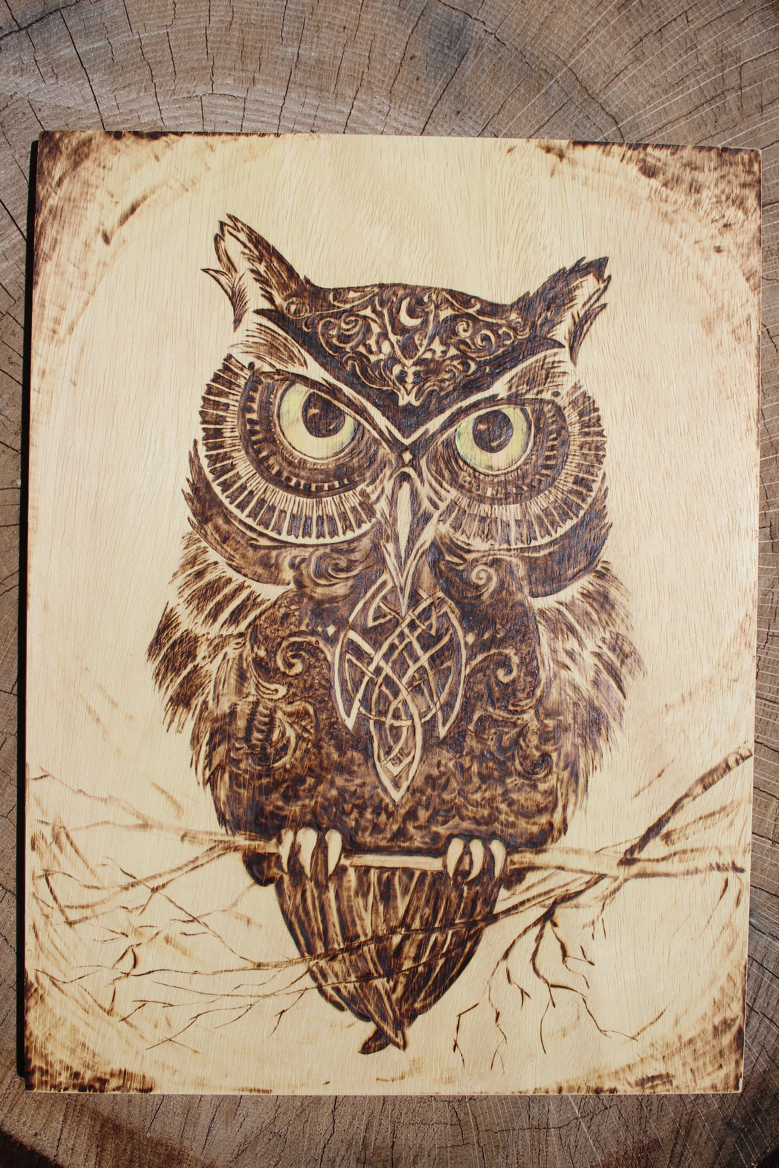 Owl / Pyrography - Etsy