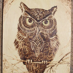 Owl / Pyrography - Etsy