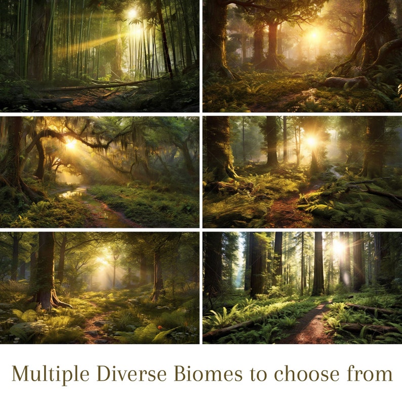 40+ Fantasy Forest Digital Backdrop Set – High-resolution, Diverse ...