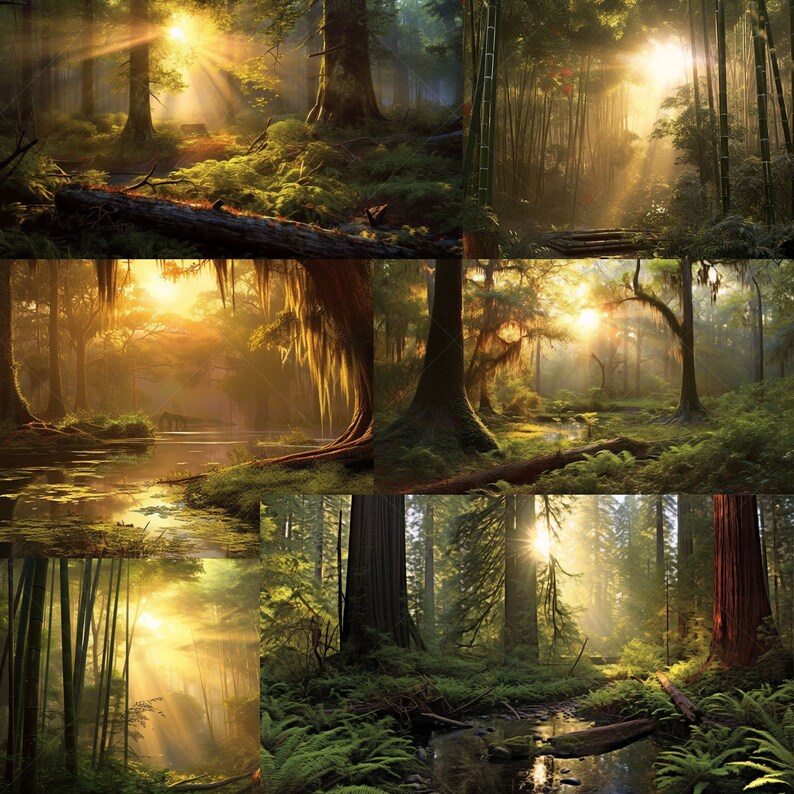 40+ Fantasy Forest Digital Backdrop Set – High-resolution, Diverse ...