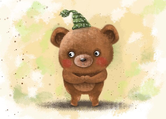 Praying Cute Bear Clipart Digital Download - Etsy