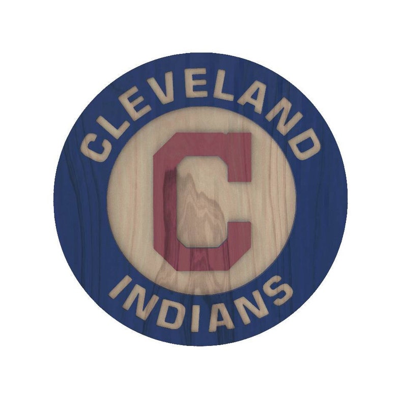 Cleveland Indians Block C (stained) - Etsy