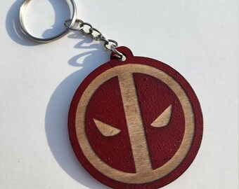 Handmade Perler Item Keychain Deadpool Logo - Etsy
