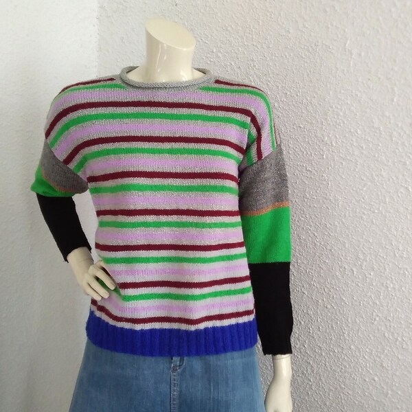 Color Block Sweater - Etsy