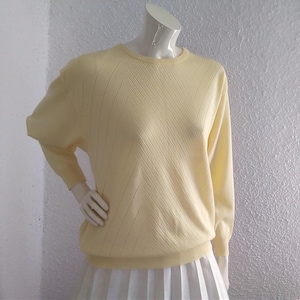 80s Minimalist Sweater Delicate Pastel Sweater Eyelet Jumper Basic ...