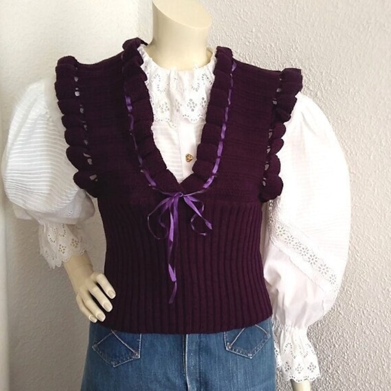 Ruffle Vest - Etsy