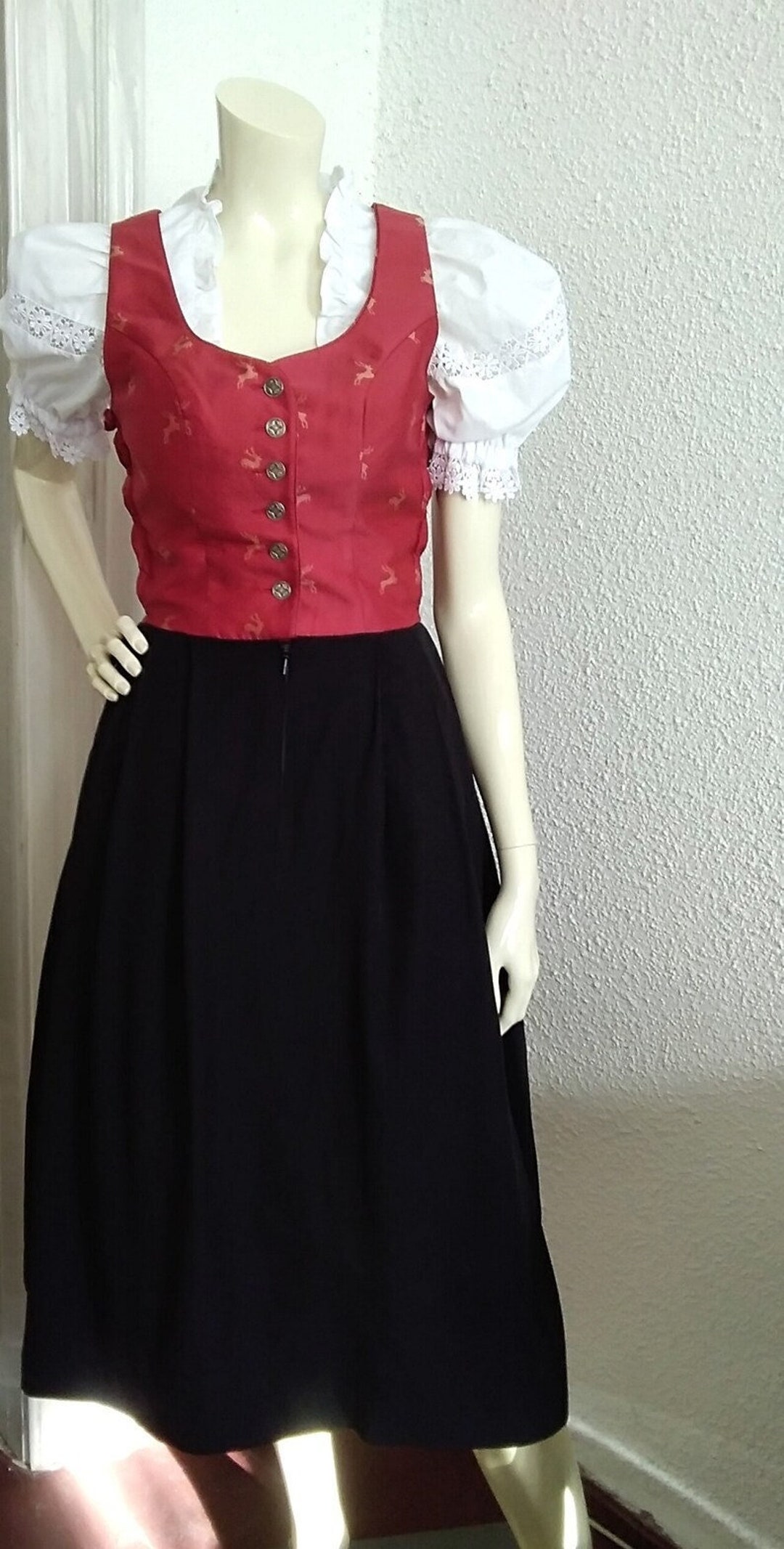 Trachten Dress Dirndl Bavarian Dress German Folk Dress Prairie Dress ...