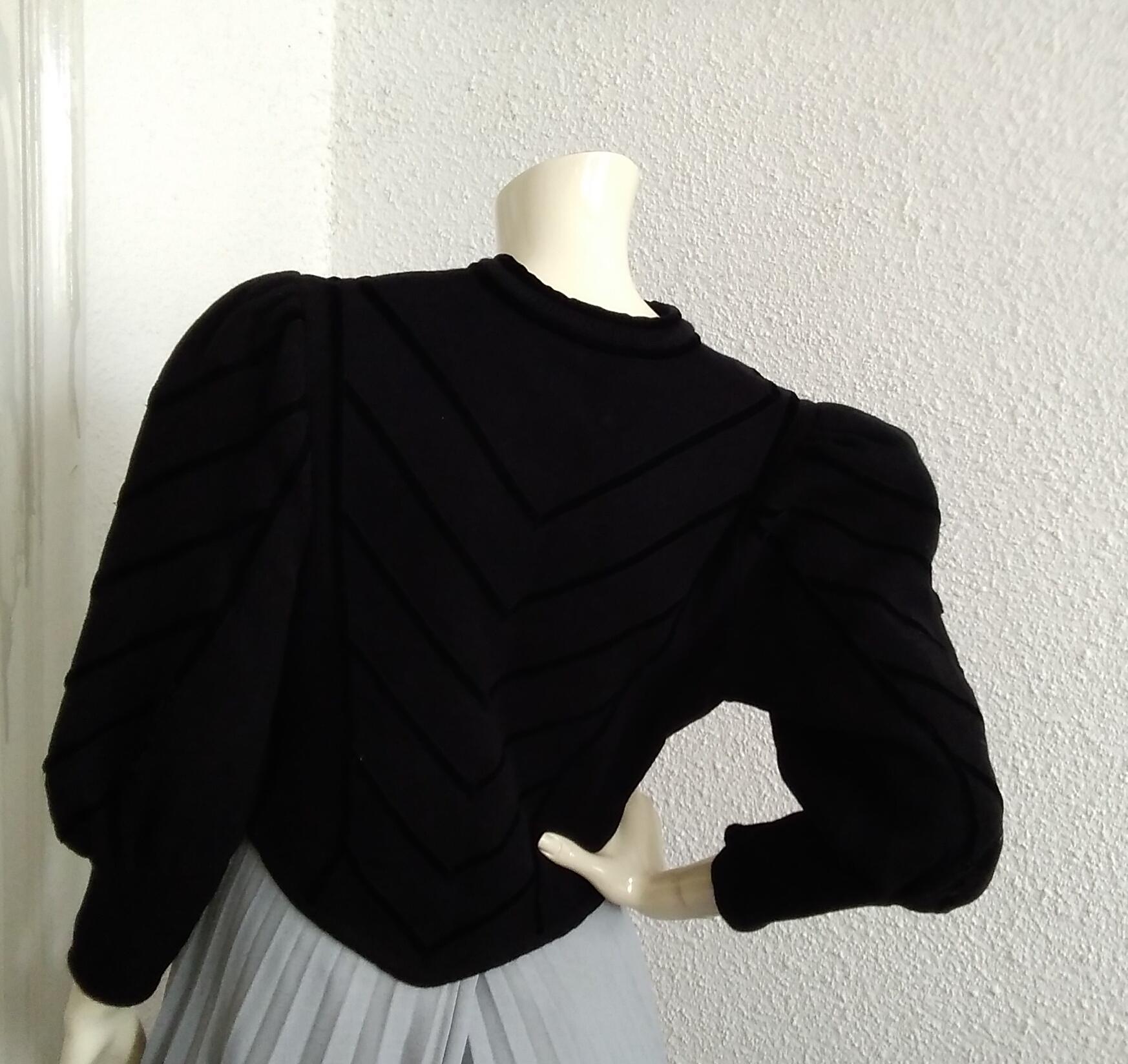 80s Folk Cardigan Velvet Embellished Cardigan Edwardian Victorian Style ...
