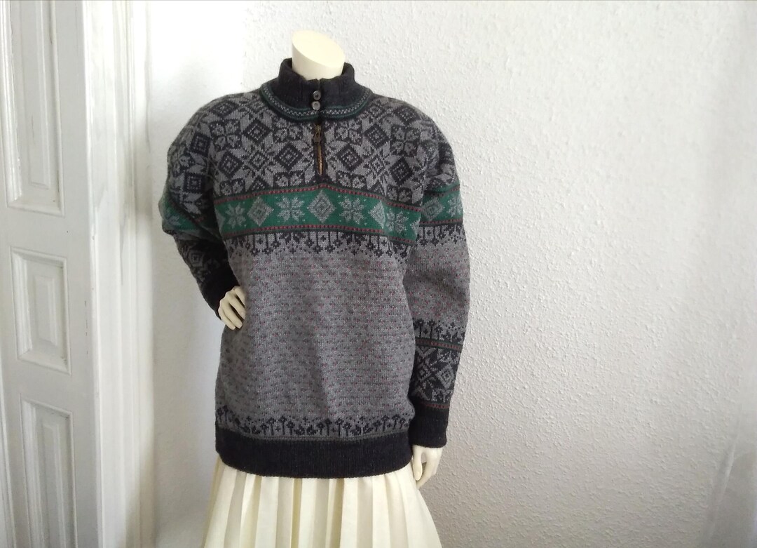90s DALE OF NORWAY Norwegian Wool Sweater Folk Icelandic Sweater Winter ...
