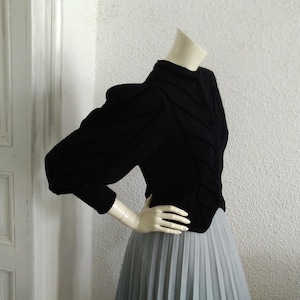 80s Folk Cardigan Velvet Embellished Cardigan Edwardian Victorian Style ...