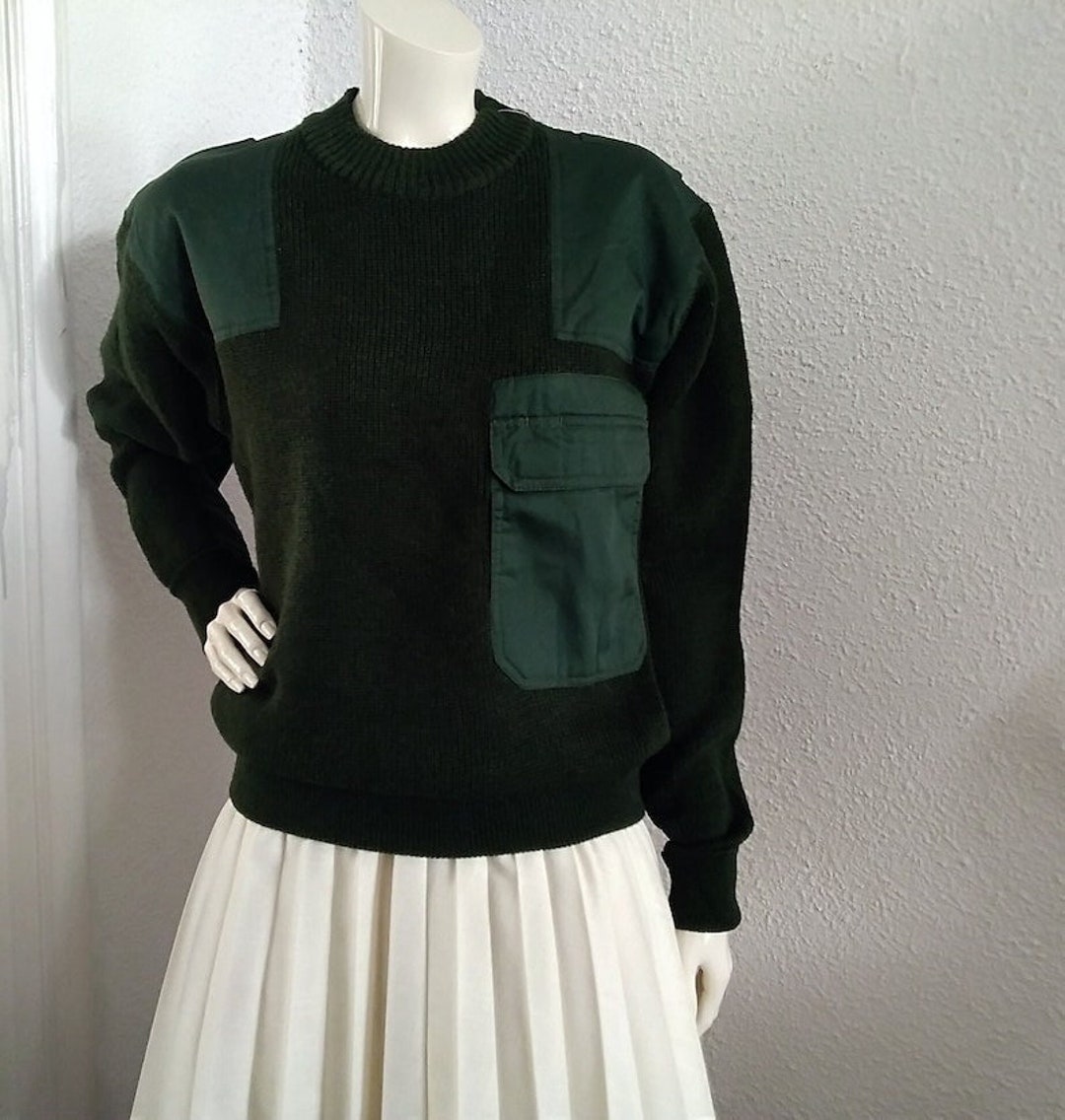 Original German Police Sweater Military Commando Jumper Dark Forest ...